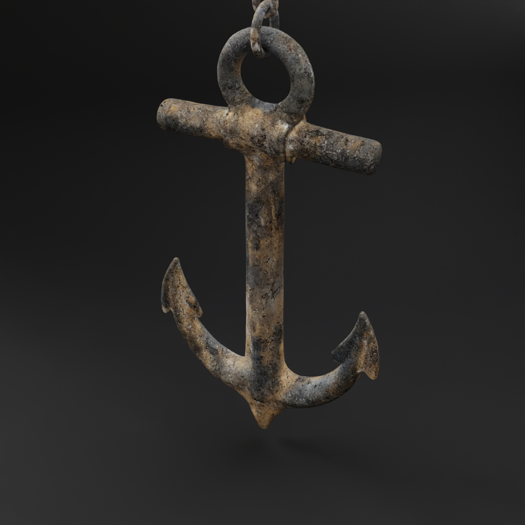 Rusty Old Anchor | FREE Military Watercraft models | BlenderKit