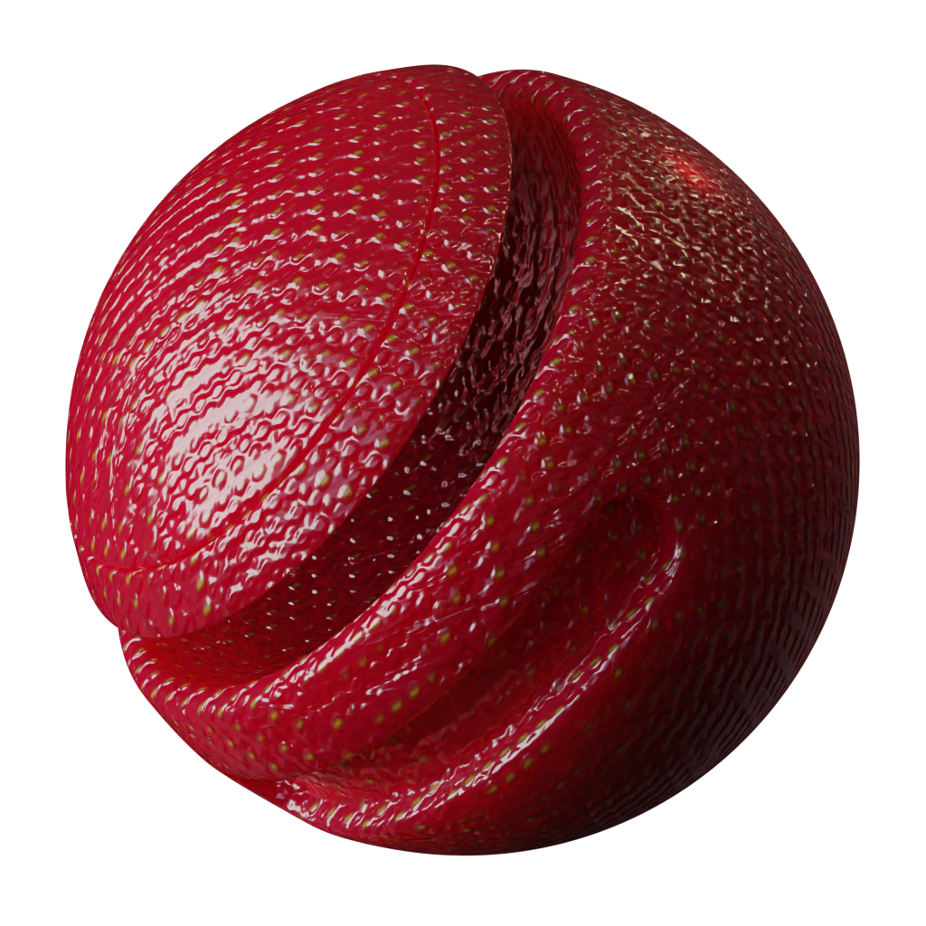 Real Strawberry Fruit | FREE food materials | BlenderKit
