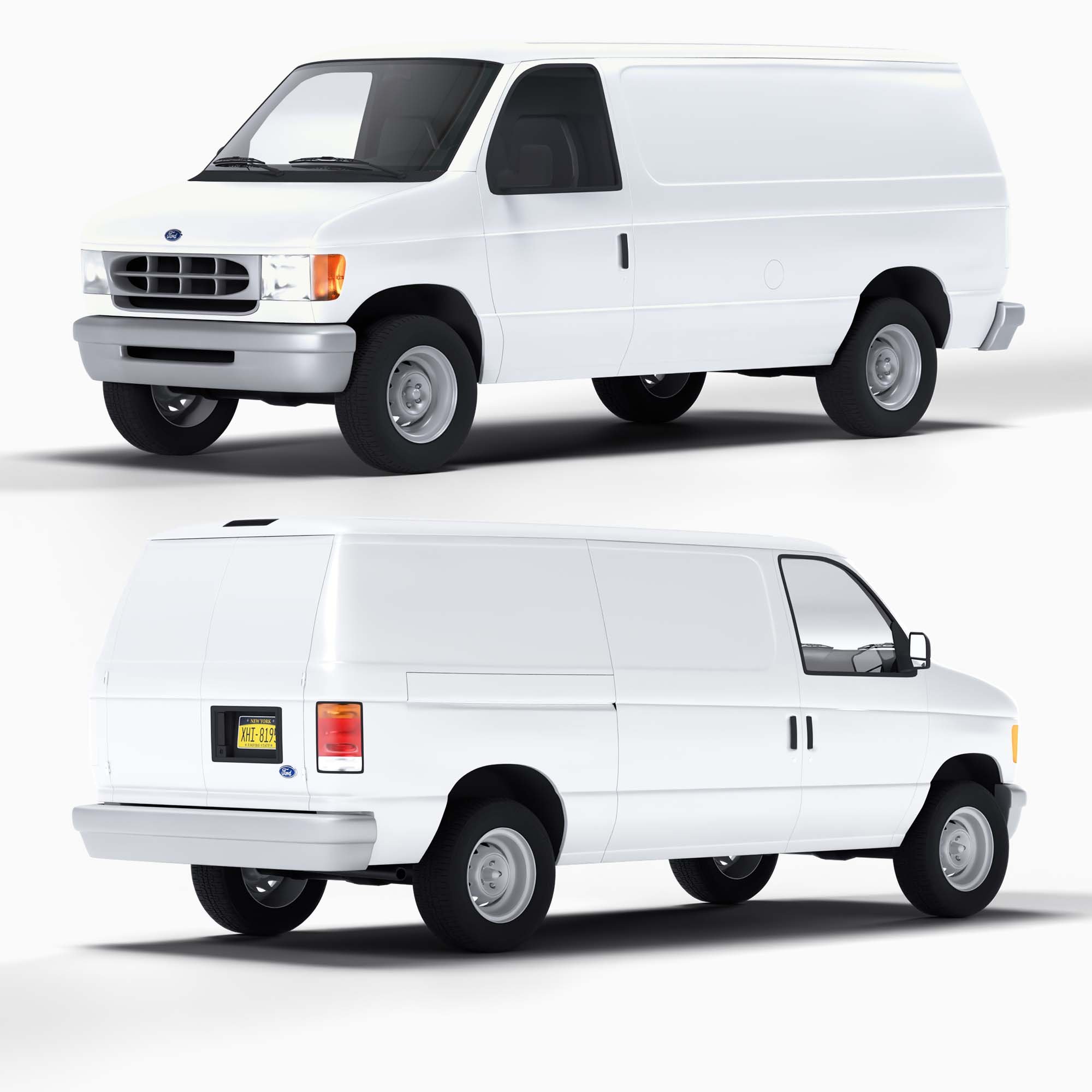 Ford E-150 cargo van | Vans models | BlenderKit