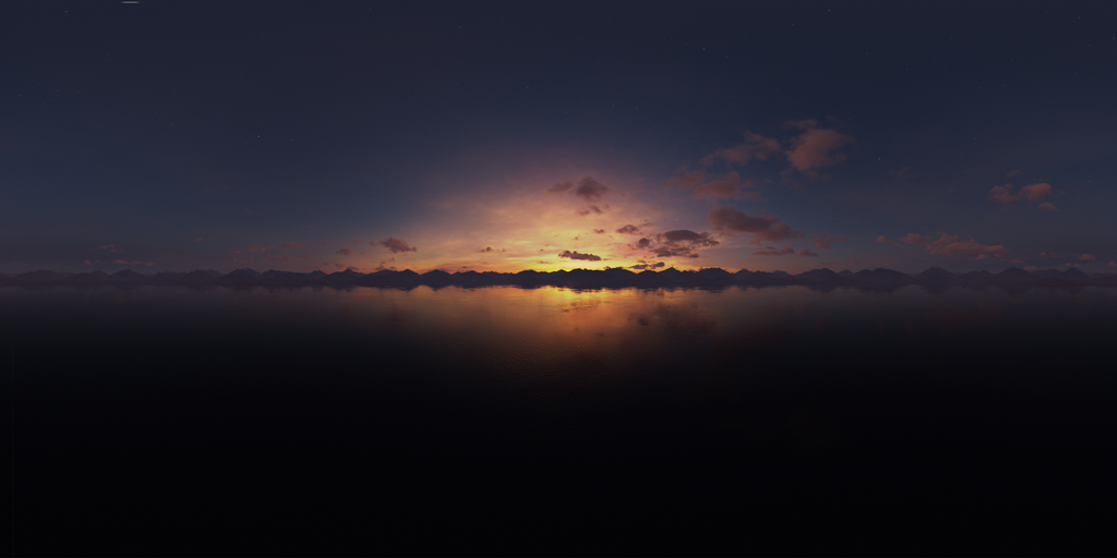 Colorful Twilight Sunset Sky | Nighttime Environments HDRis | BlenderKit