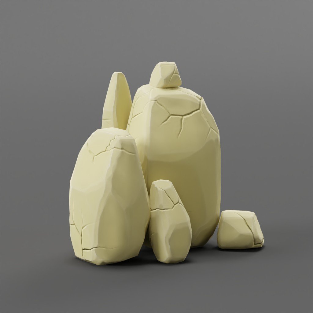 Stylized rock | FREE Environment Elements models | BlenderKit