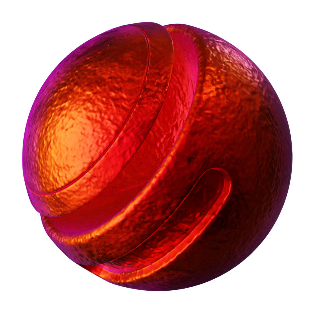 Iridescent Metal Red Rough | FREE metal materials | BlenderKit