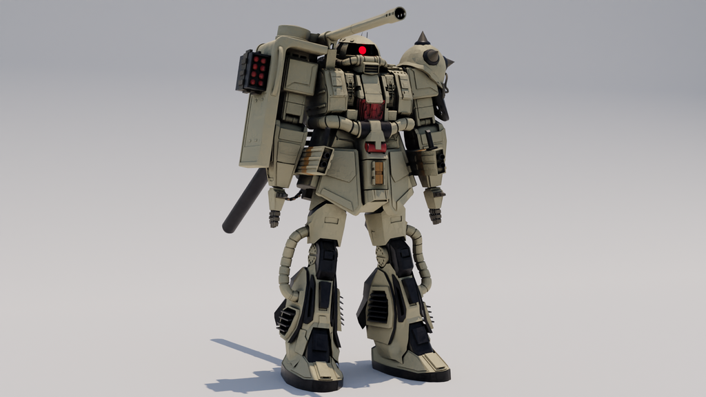 Heavy Zaku MKll rigged & Animated | FREE Robots Characters models | BlenderKit