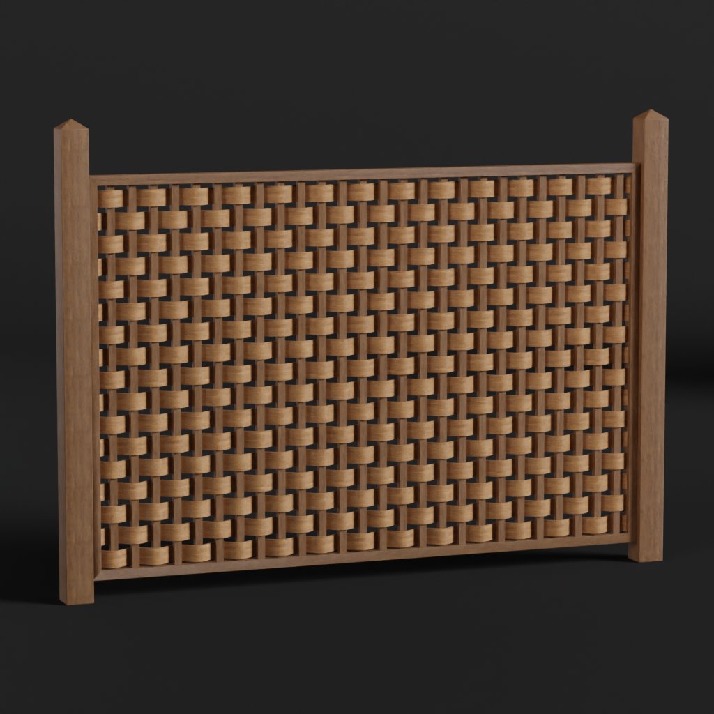 Trellis Fence Panel | Fences models | BlenderKit