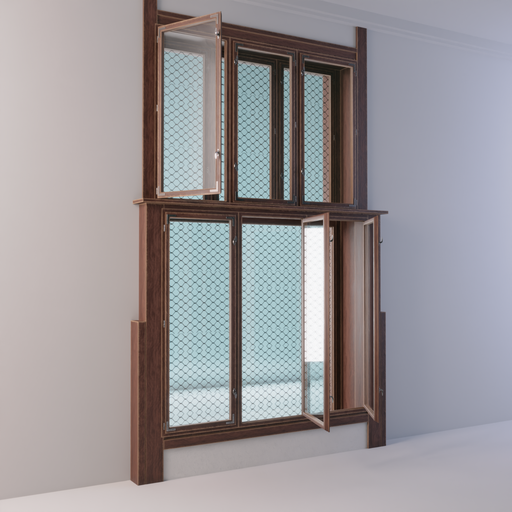 Historical Window with Display Space | Windows models | BlenderKit