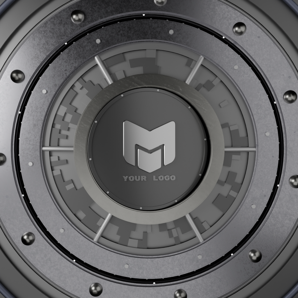 Circular Metal Frame Logo | Abstract scenes | BlenderKit