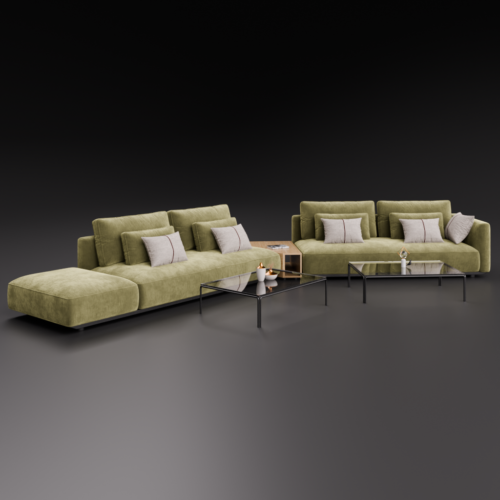 Sofa Billie Velvet | Sofas models | BlenderKit