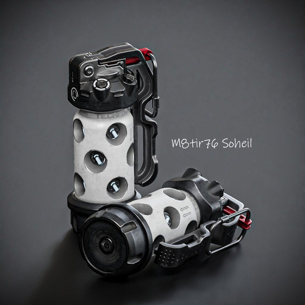 Flash Bang / Stun Grenade | Sci-Fi Weapons models | BlenderKit