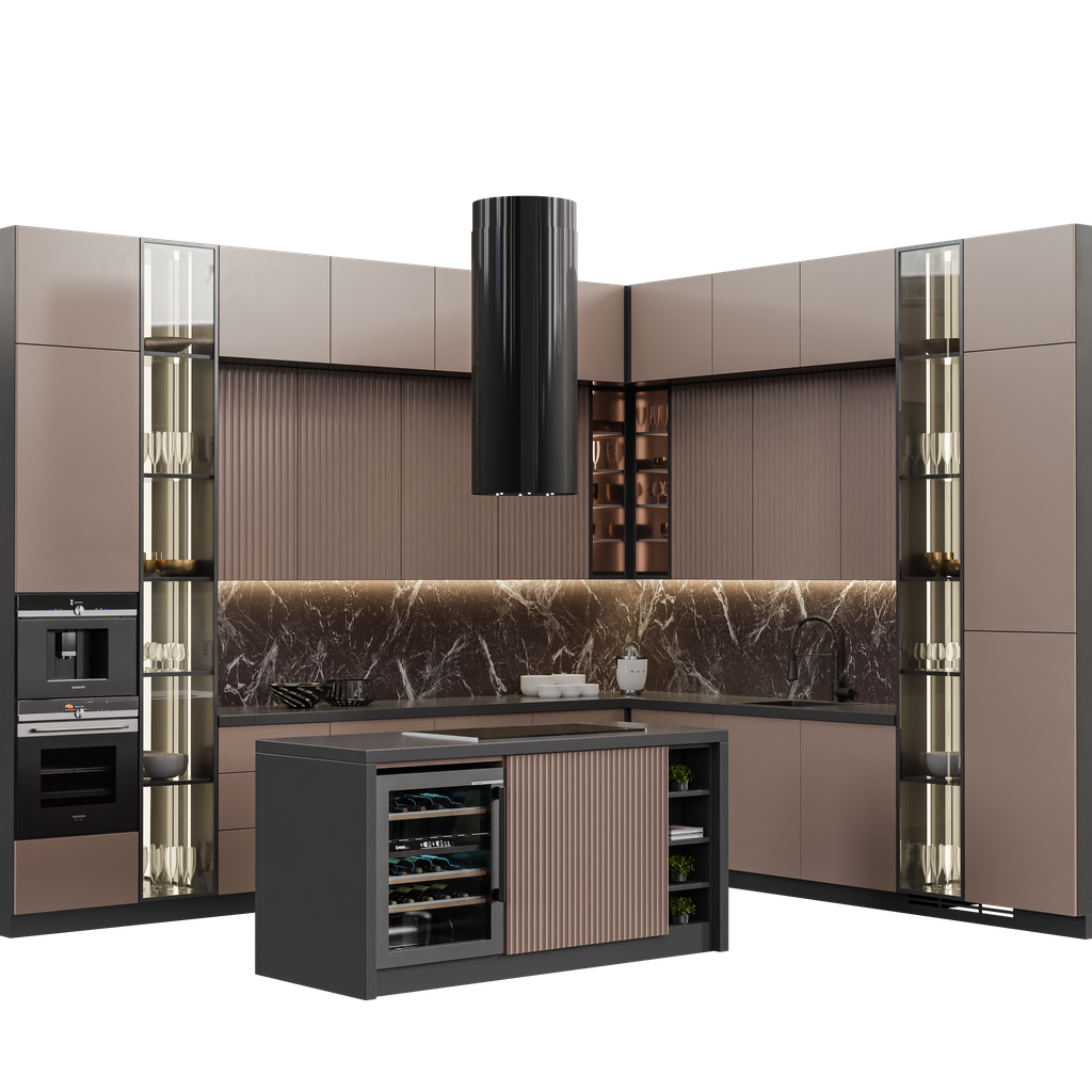 Kitchen modern D | Kitchen Appliances models | BlenderKit
