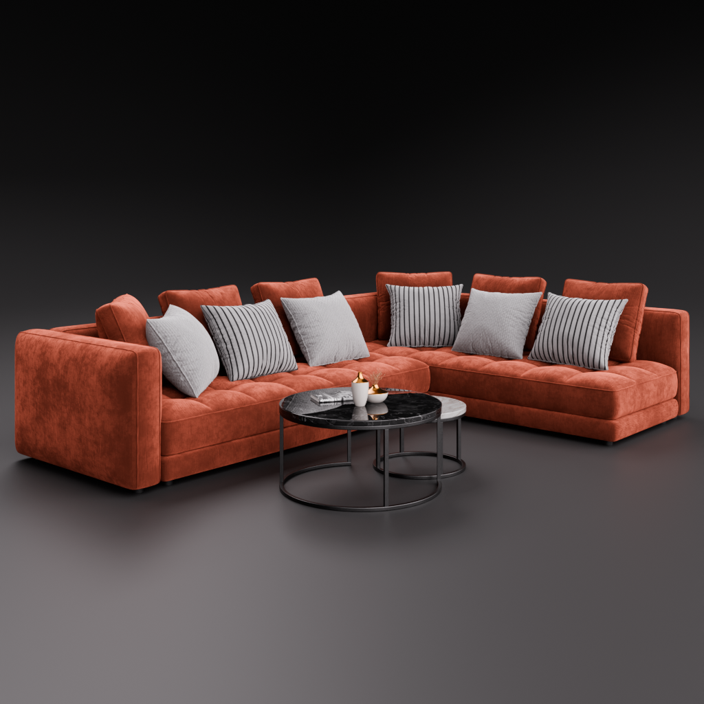 Sofa Doze Velvet | Sofas models | BlenderKit