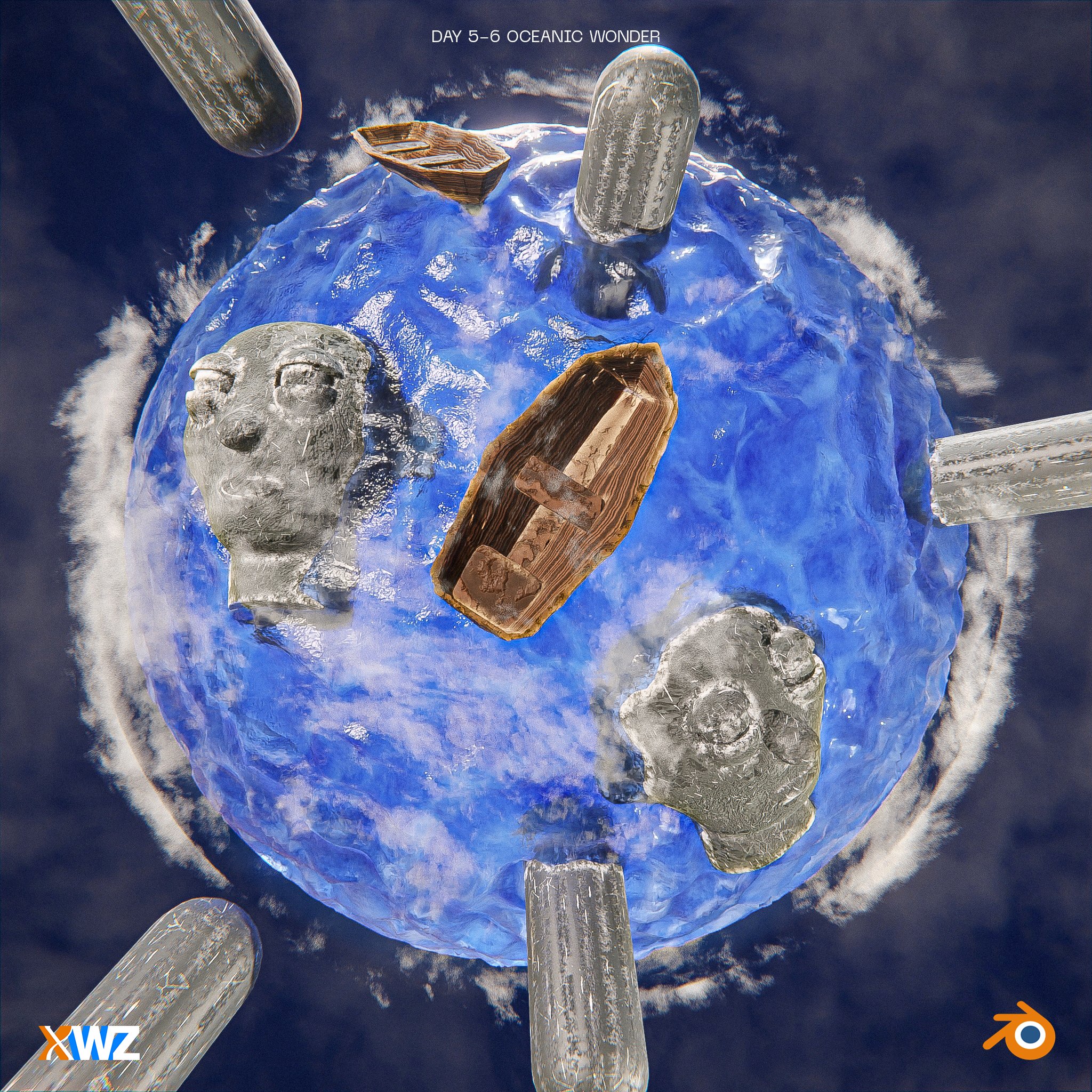 Procedural Oceanic Wonder | FREE Space scenes | BlenderKit