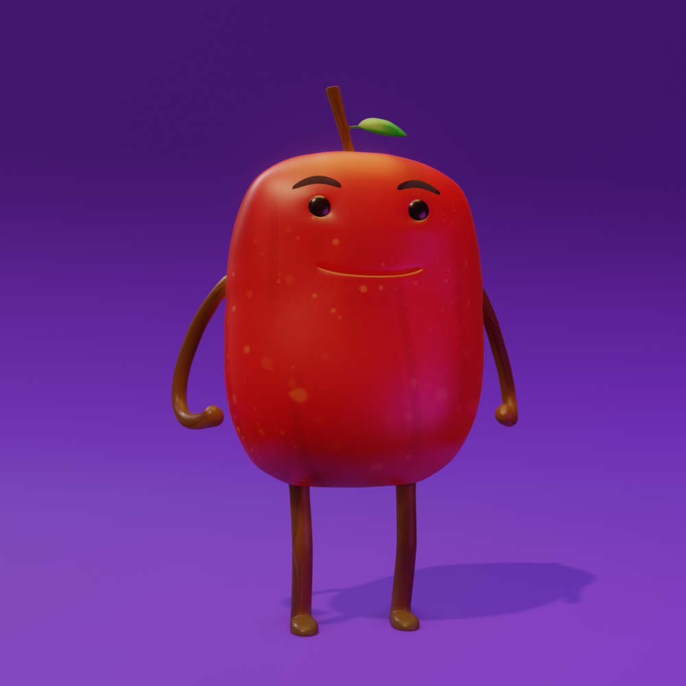 Apple Character | FREE Children models | BlenderKit