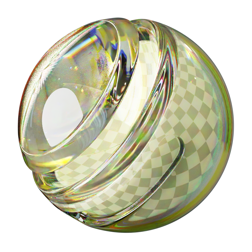 Radiant Prismatica Dispersion Glass | FREE glass materials | BlenderKit
