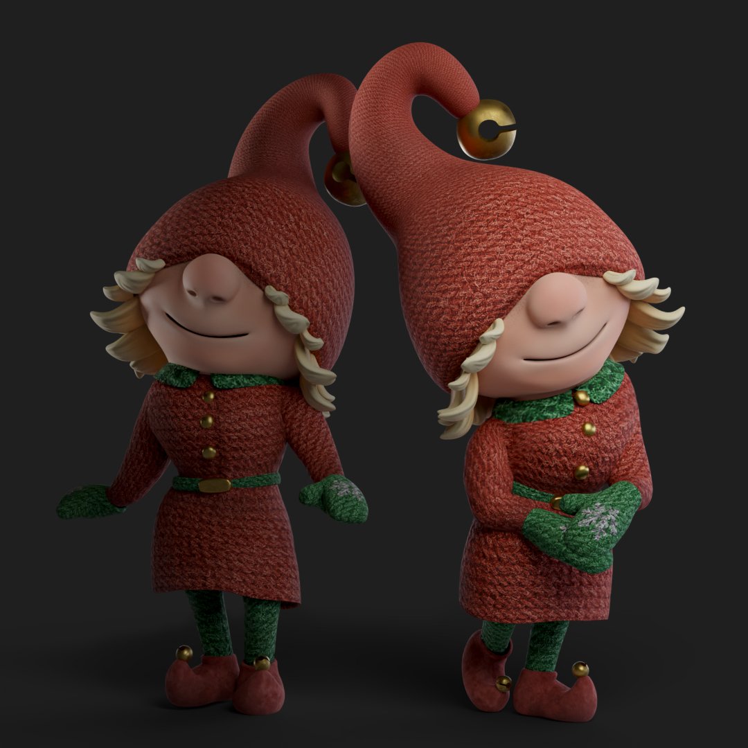 Christmas elf girl | Women models | BlenderKit