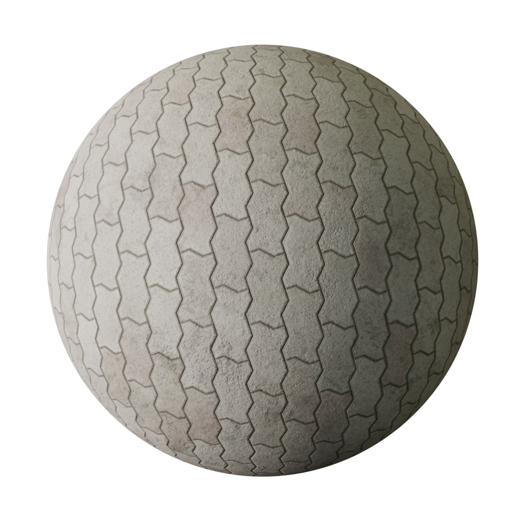 Zig Zag Unipaver Blocks | FREE concrete materials | BlenderKit