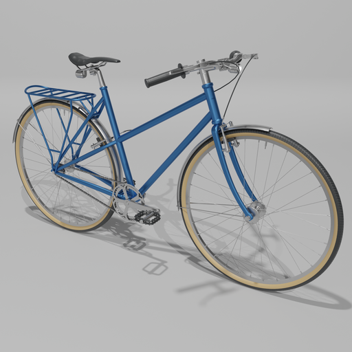 City bike model only Blender curves | FREE Bicycle models | BlenderKit