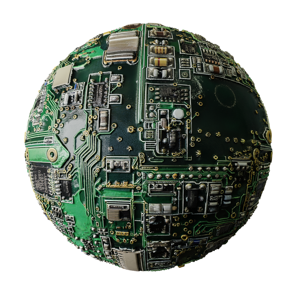 Computer circuits board | FREE tech materials | BlenderKit