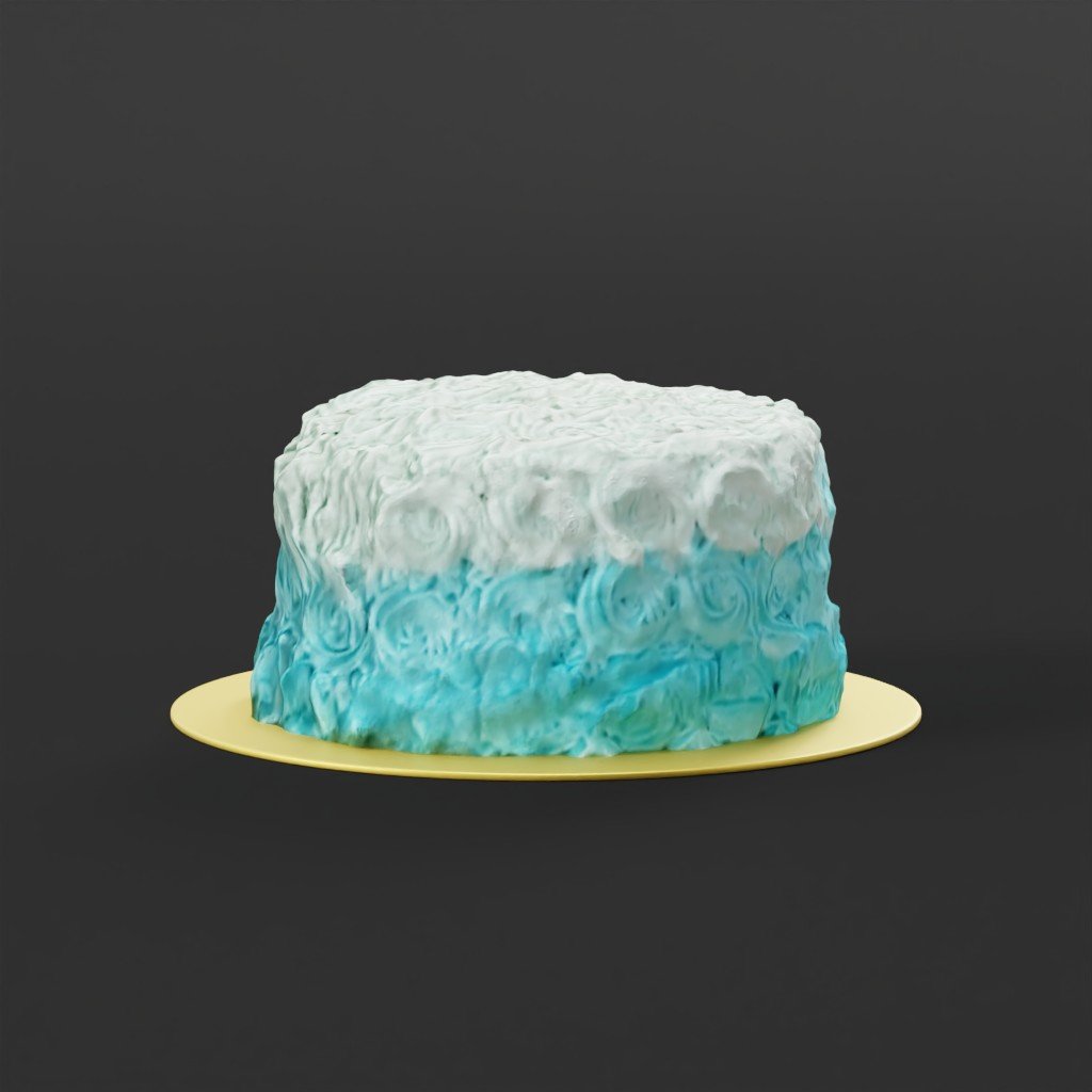 Blue chocolate cake | Sweets / Desserts models | BlenderKit