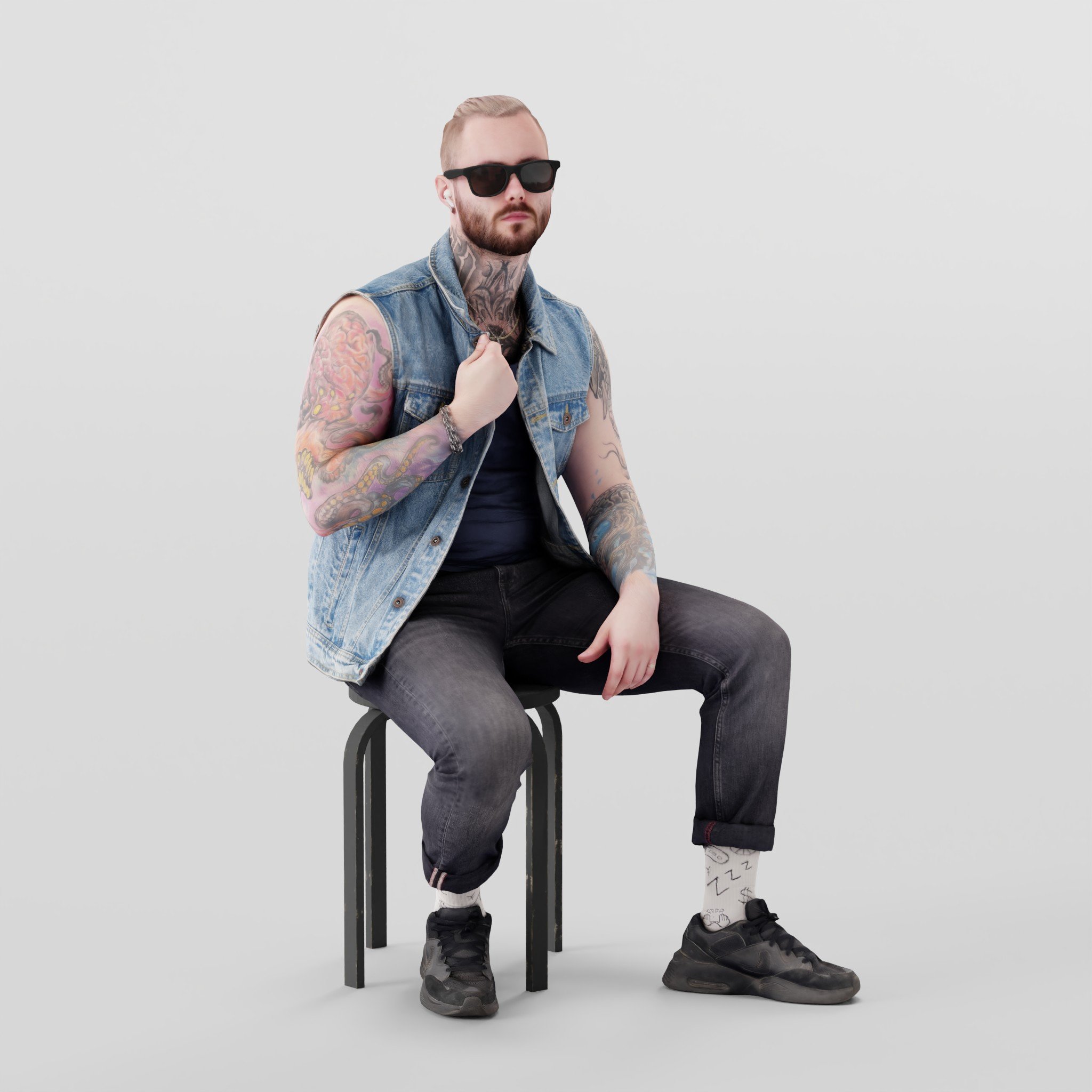 Urban style guy contemplates | Men models | BlenderKit