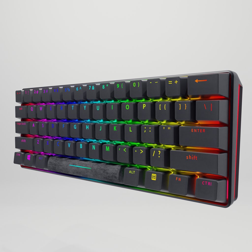 BlenderKit | Download the FREE Gaming keyboard model