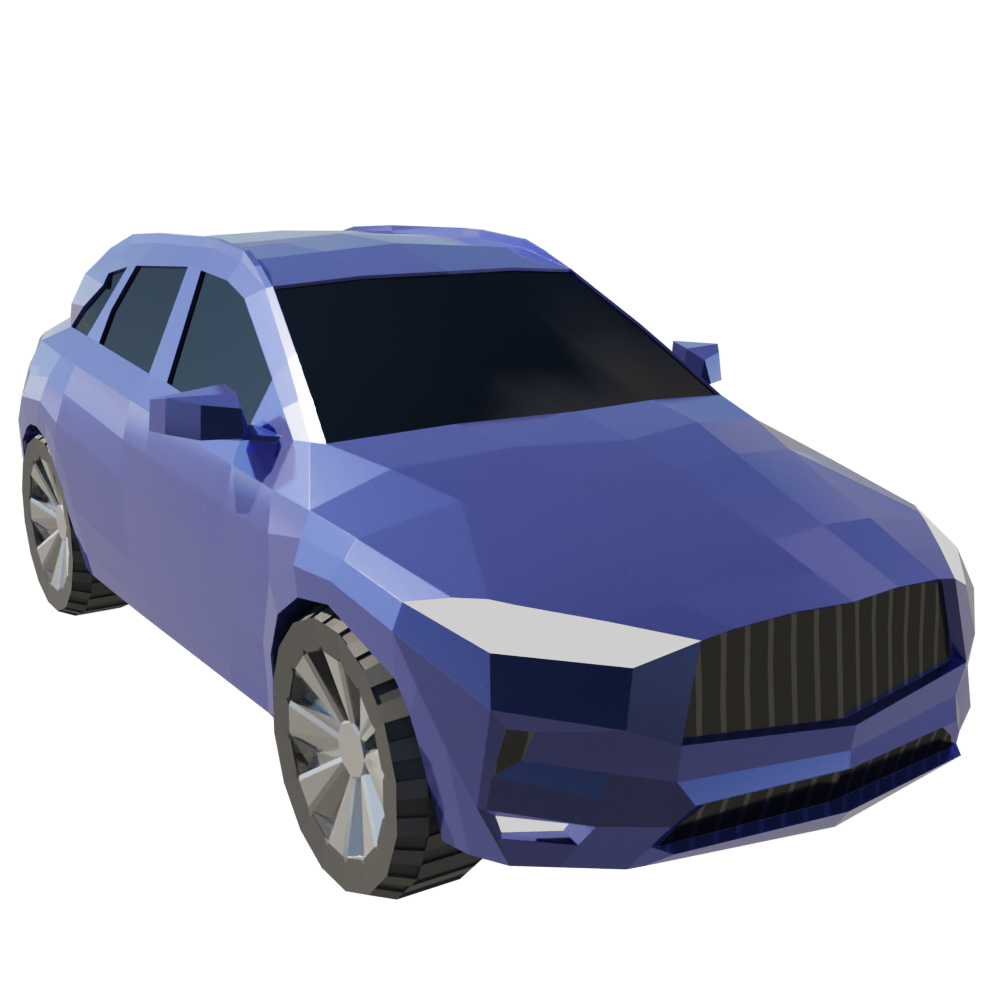Lowpoly styalised car | FREE Modern Cars models | BlenderKit
