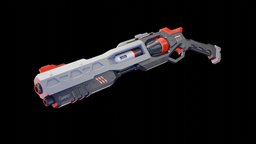 Alien sci-fi shotgun | FREE Sci-Fi Weapons models | BlenderKit
