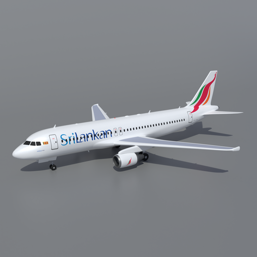 Airbus A320 Srilankan Airlines | Airplane models | BlenderKit