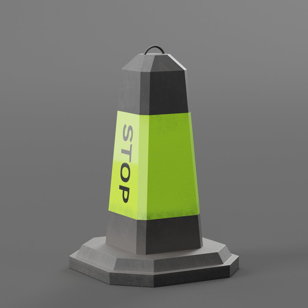 Square Cone | Urban Environment models | BlenderKit