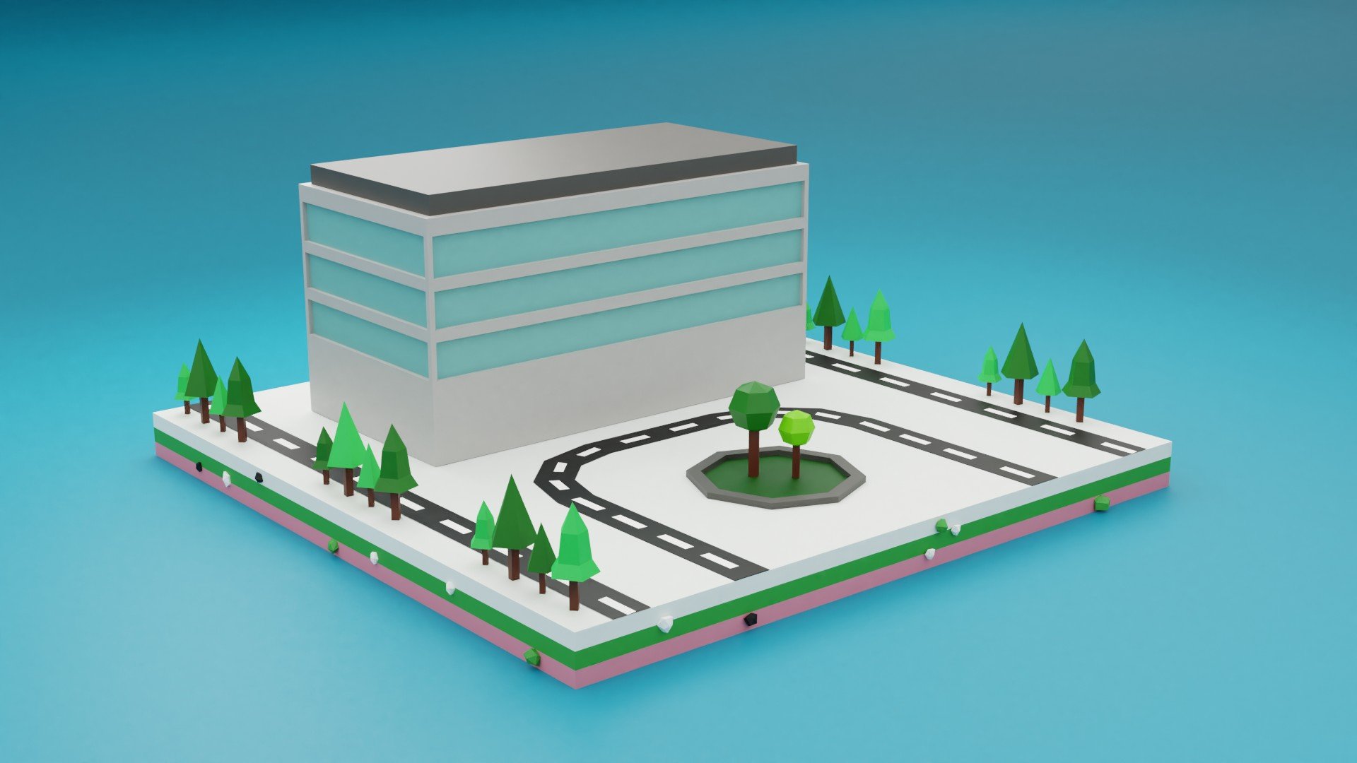 Commercial building Low poly06 | FREE Commercial Buildings models ...