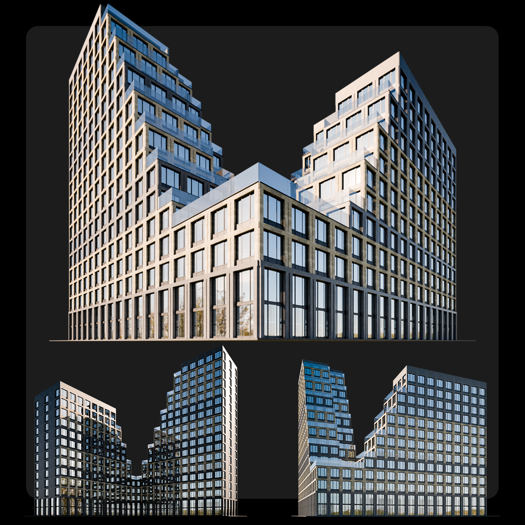 Aqua Vista Towers | Commercial Buildings models | BlenderKit