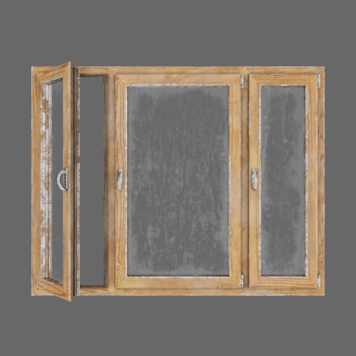 Wood Ship Hull Nordic window | Windows models | BlenderKit
