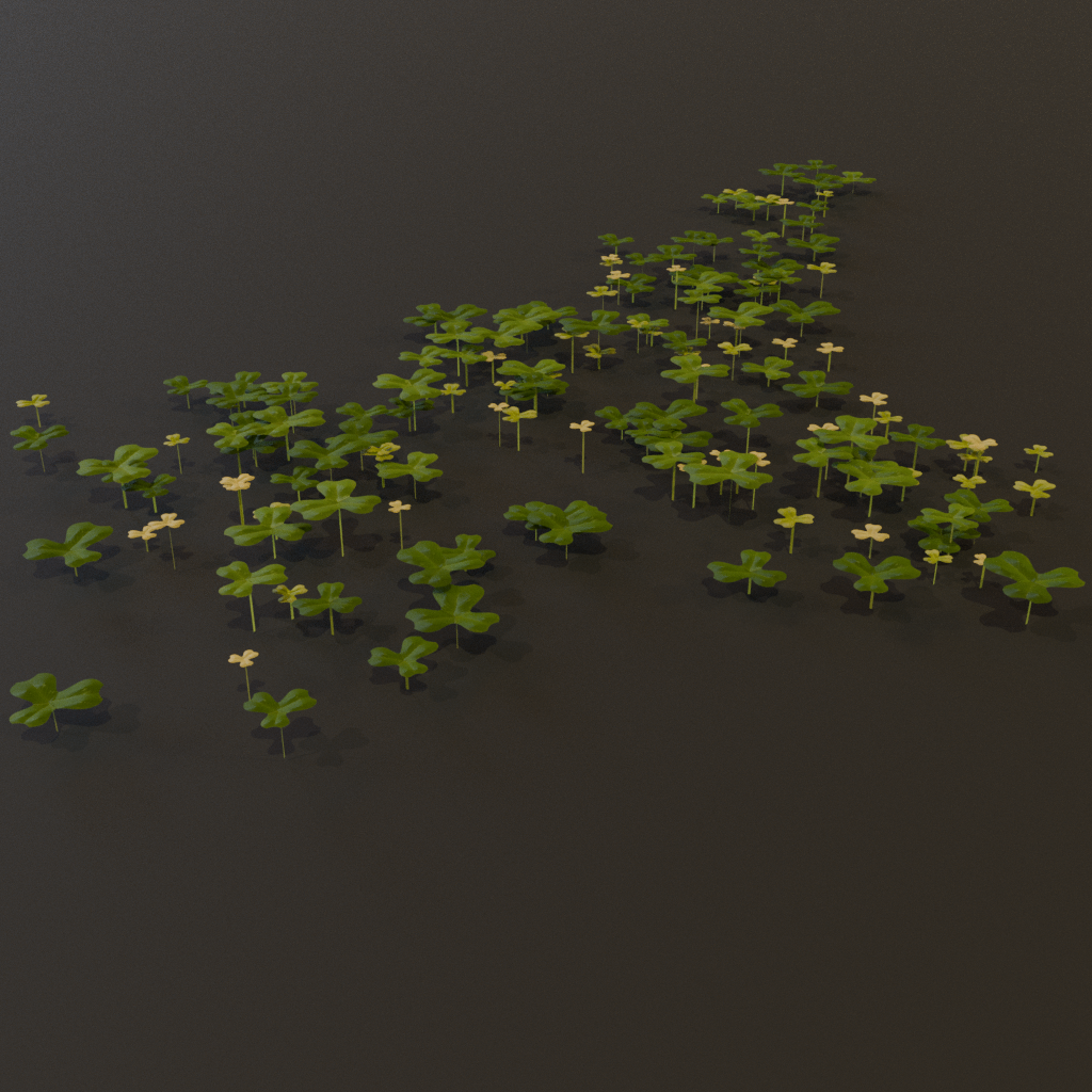 Grass Clover Grownd Cover Med | Grass models | BlenderKit