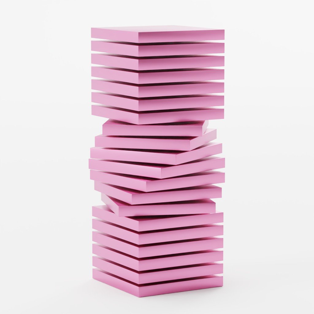 Twisted Tower Geometry | Motion Design models | BlenderKit