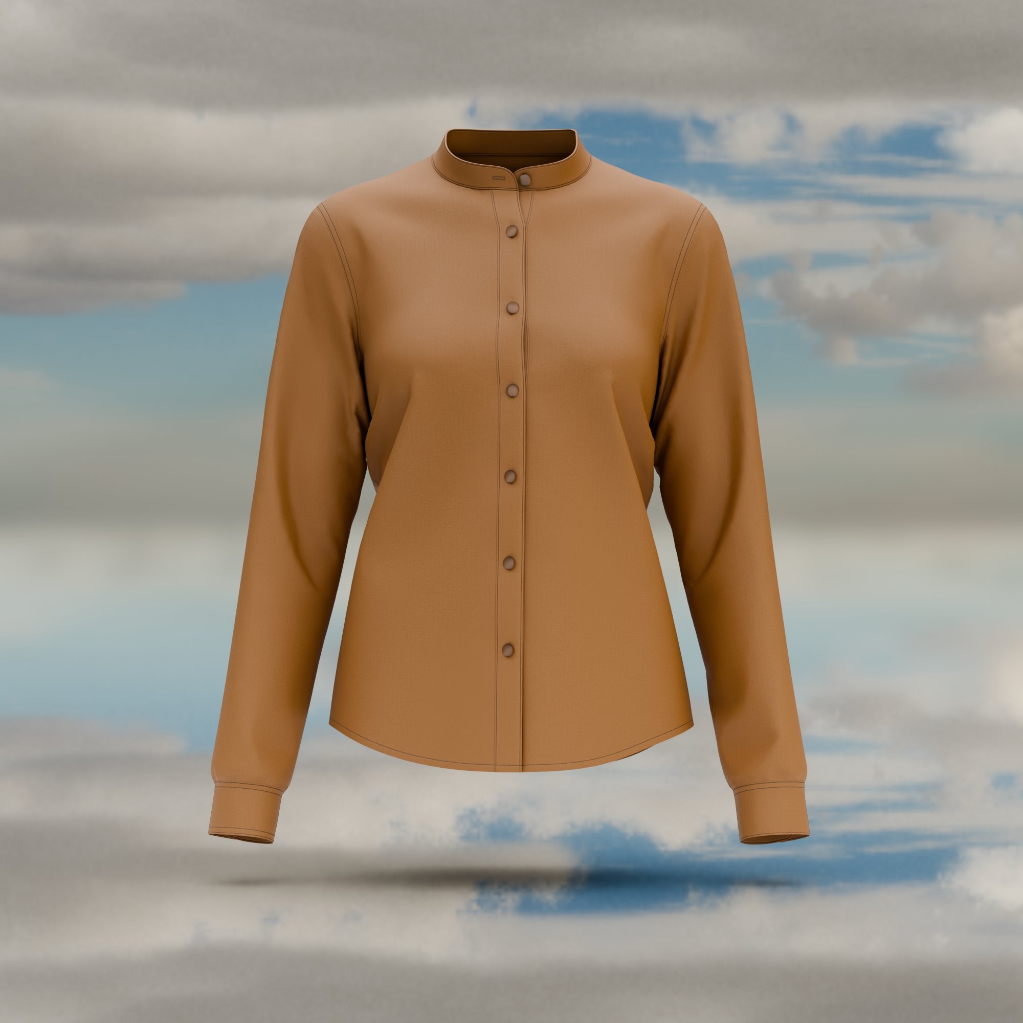 Women Long Sleeve Casual Shirts | Women Clothing models | BlenderKit