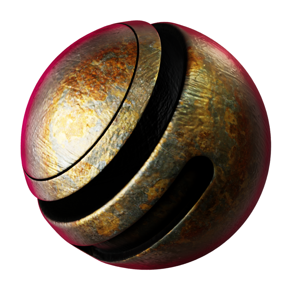 Iridescent Gold | FREE metal materials | BlenderKit