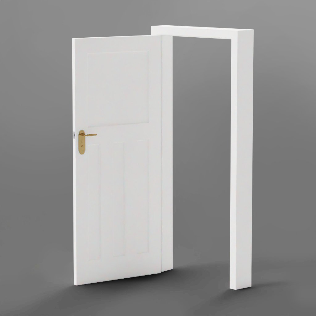 Interior Door and Frame #5 | Doors models | BlenderKit