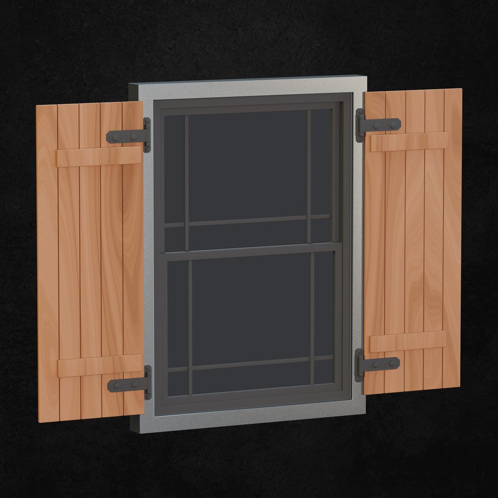 Wooden Window | Windows models | BlenderKit