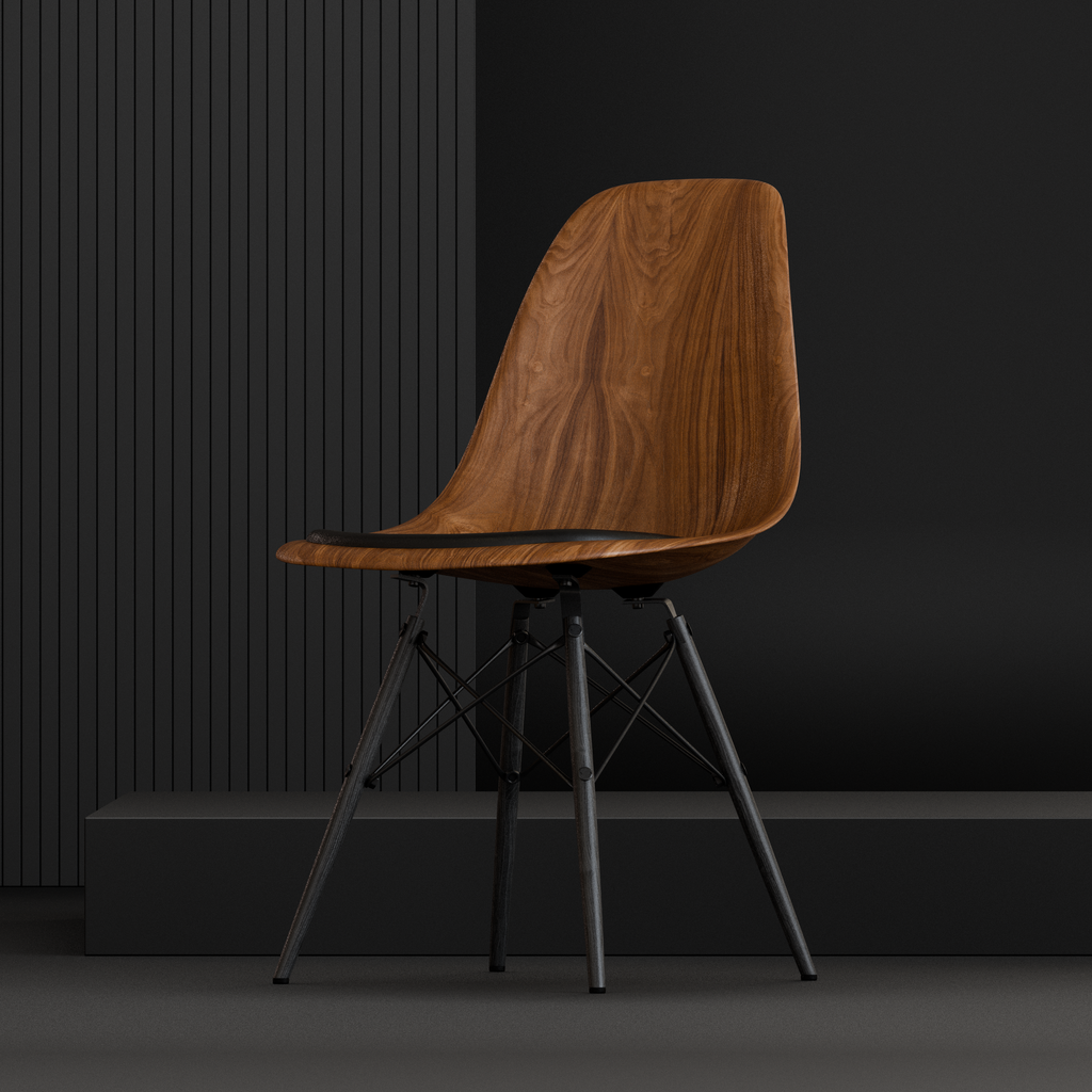Eames Molded Wood Chair | Desk Chairs models | BlenderKit
