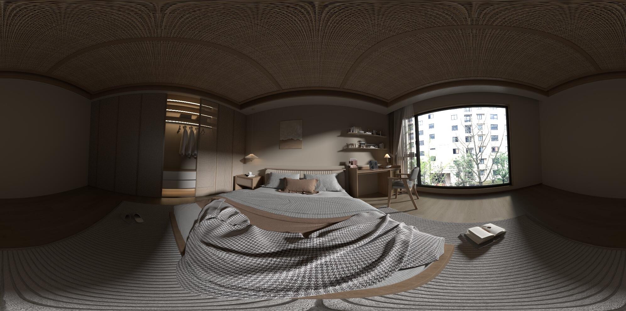 Bedroom Cold Light | Interiors HDRis | BlenderKit