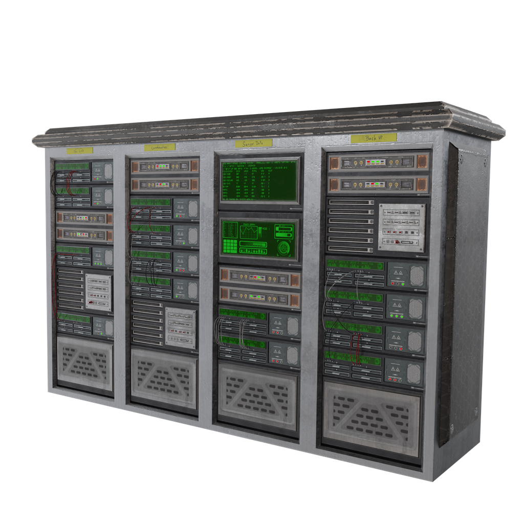 Futuristic Server Room with Displays | FREE Computer Components ...
