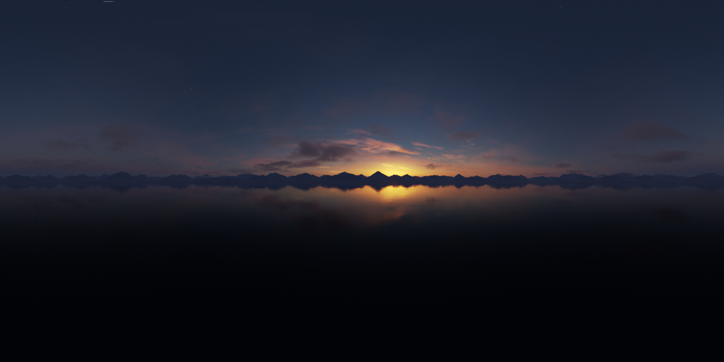 Colorful Twilight Sky Landscape | Nature HDRis | BlenderKit