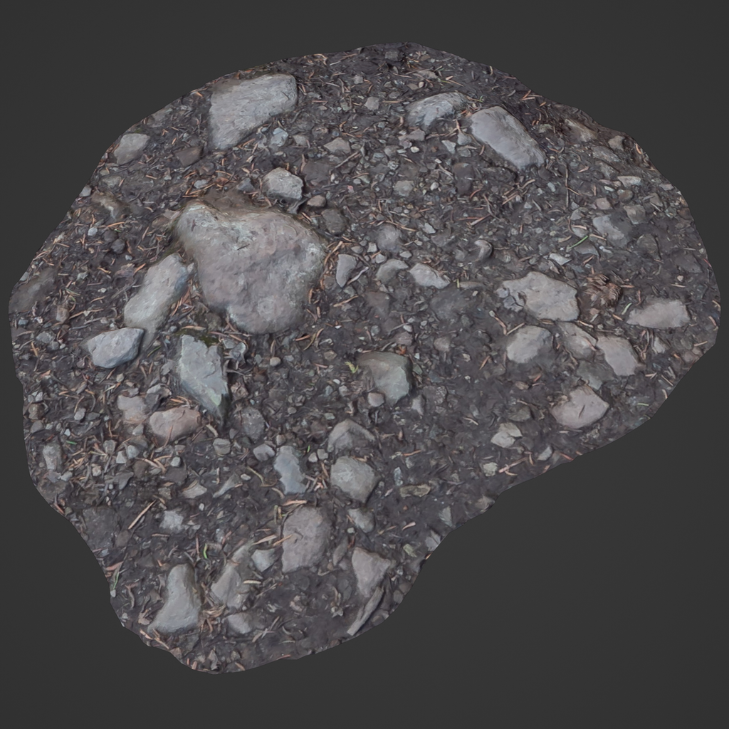 Low Poly Ground Forest Rock | Environment Elements models | BlenderKit