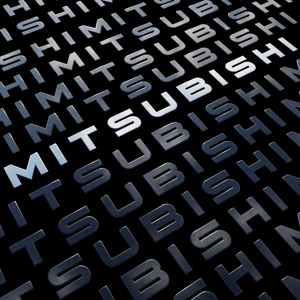 Mitsubishi Badge Text | FREE Vehicle Parts models | BlenderKit