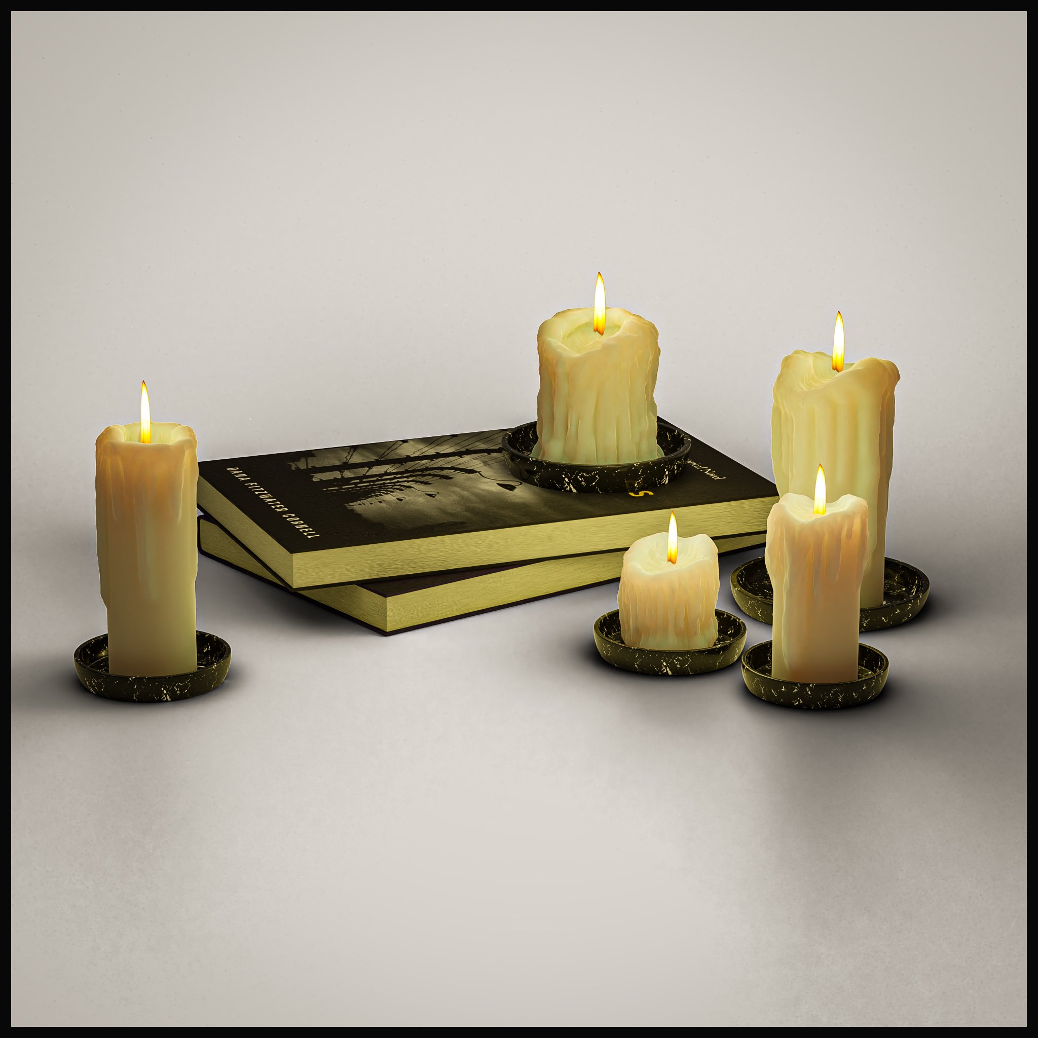 Malted candles | Decoration Sets models | BlenderKit