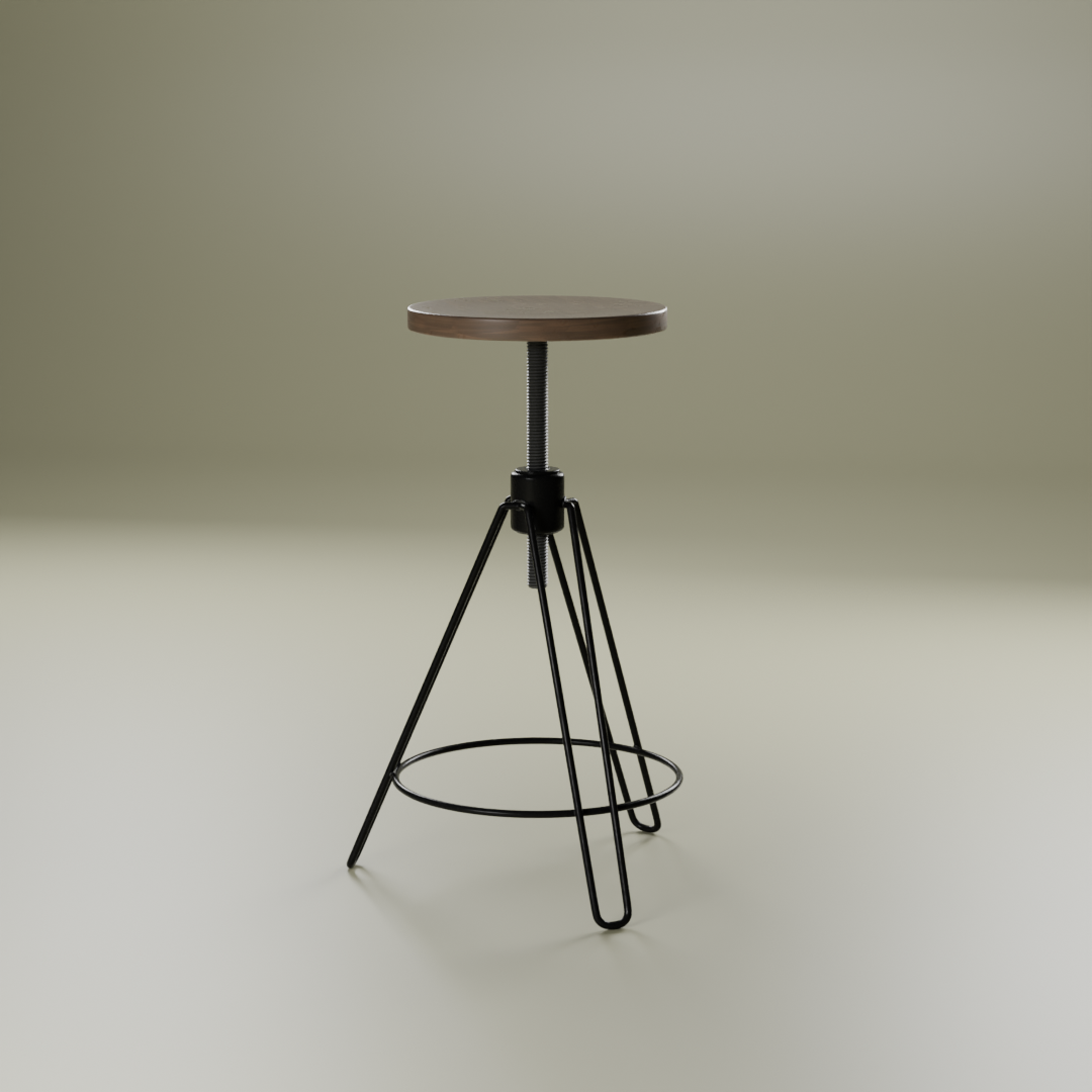 Minimalist Wooden Sitting Stool | FREE Interior Design models | BlenderKit