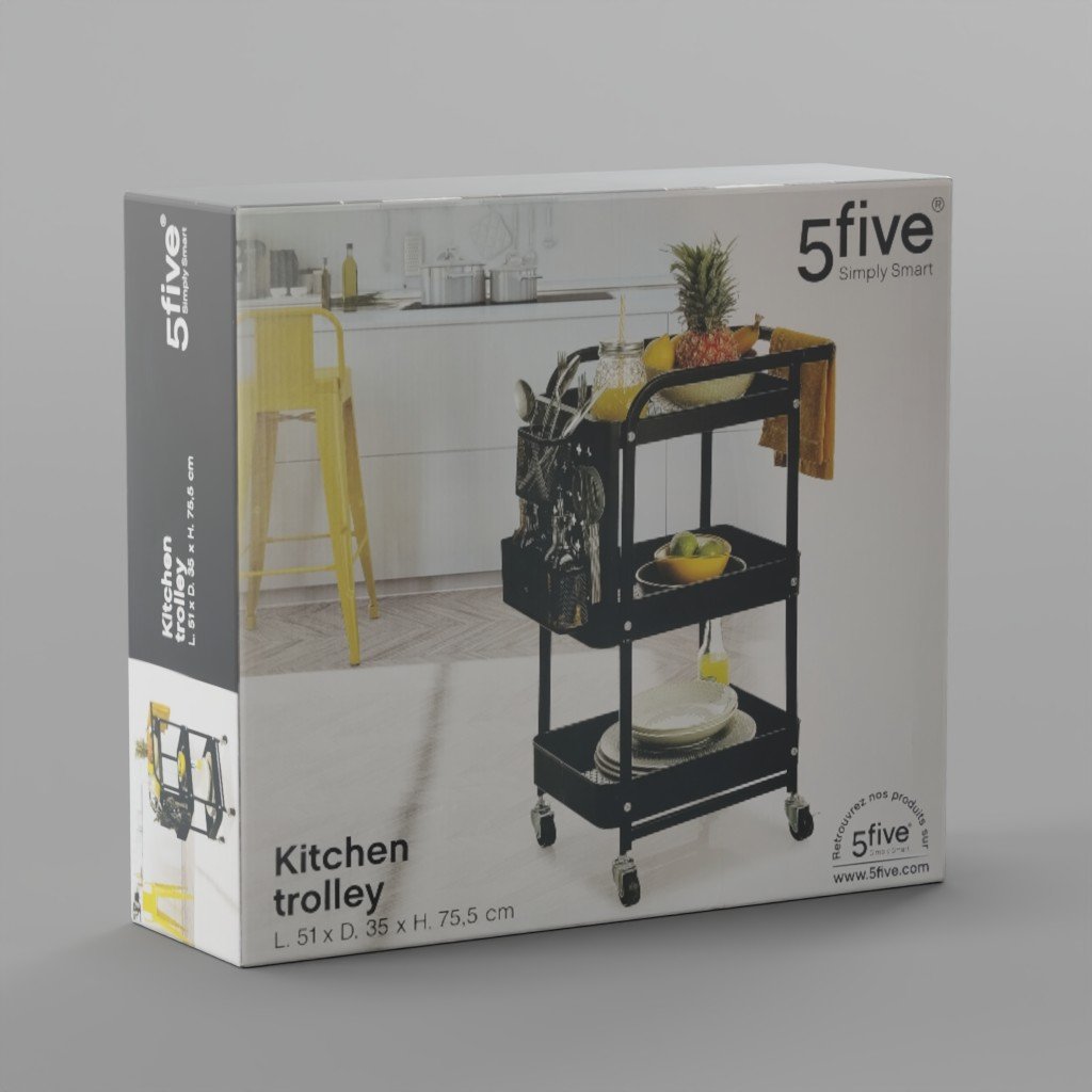 Kitchen trolley 5five Cardboard | Miscellaneous models | BlenderKit