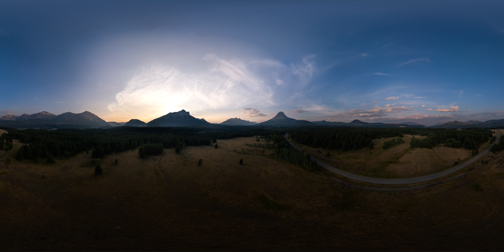 Sunset Sky Mountain Background | Nature HDRis | BlenderKit