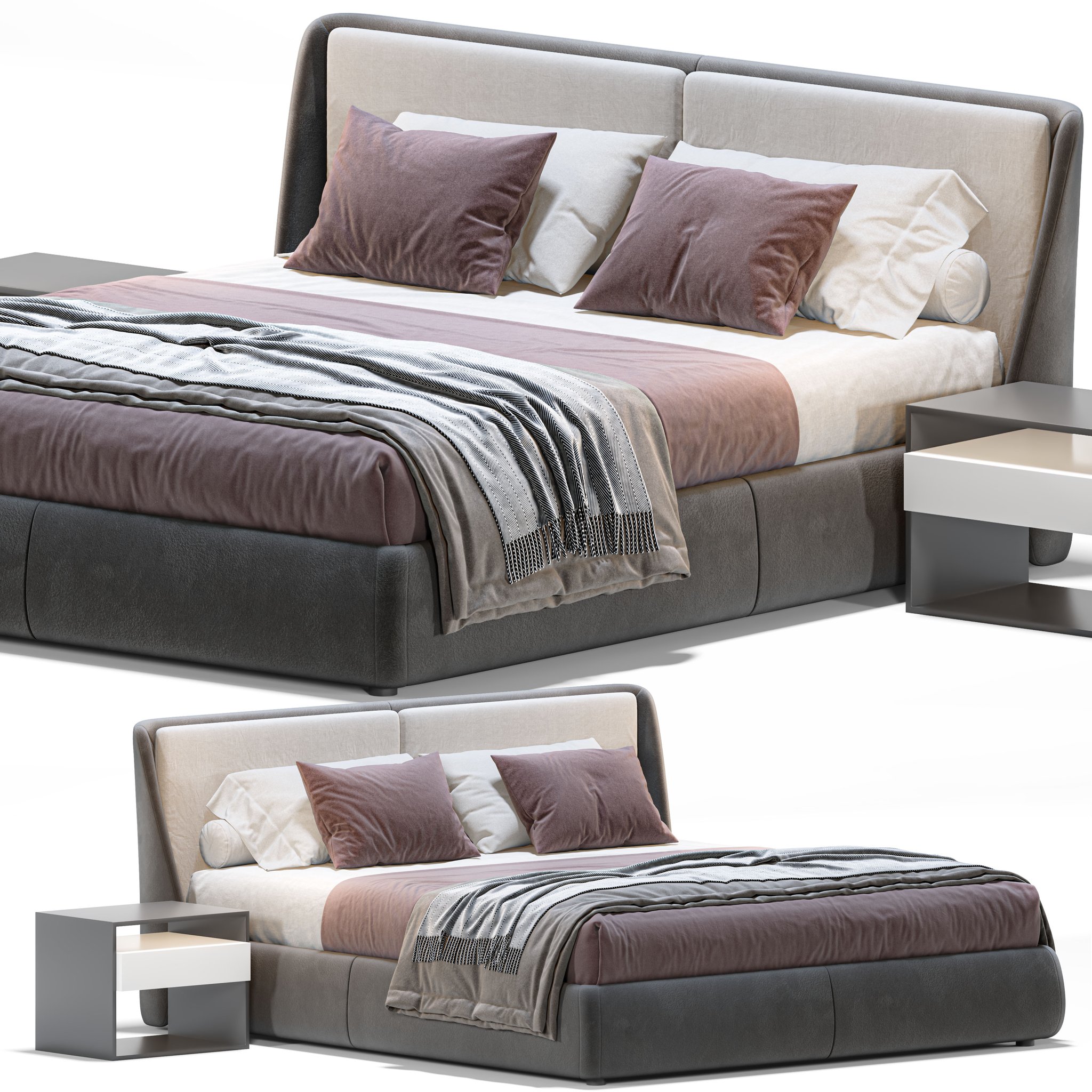 Bed Ditreitalia Bend | Beds models | BlenderKit