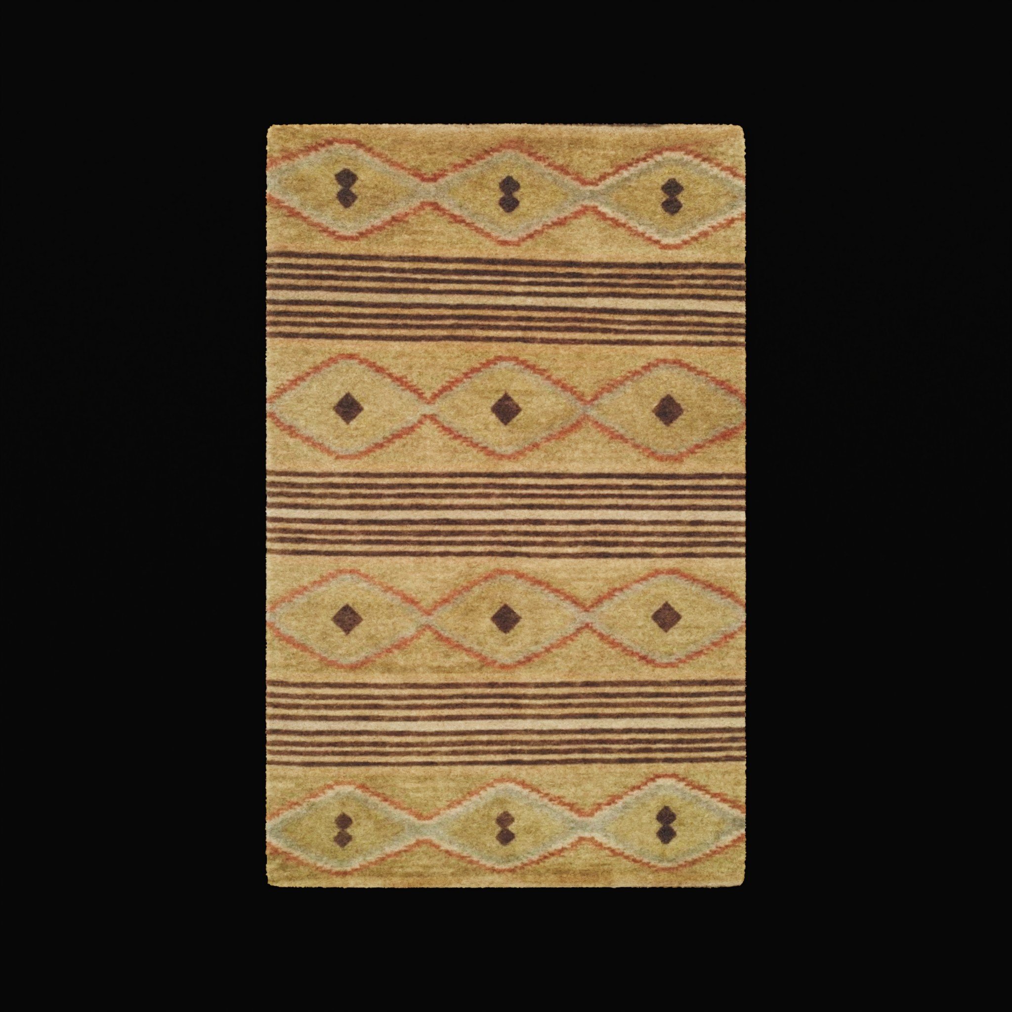 Diamond Patterned Dining Room Rug | Carpets models | BlenderKit