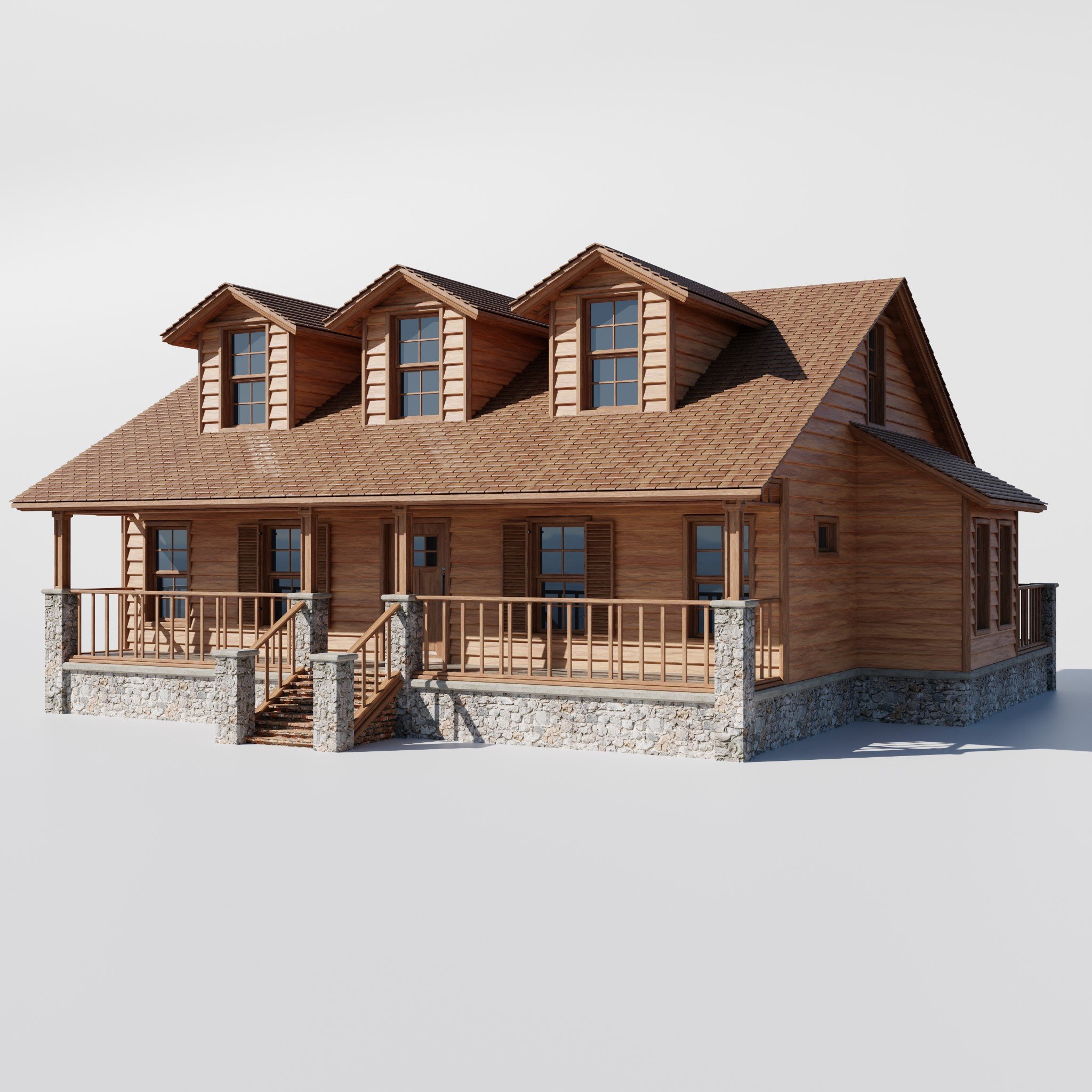 Classic Style Exterior House 9 | Private Buildings models | BlenderKit